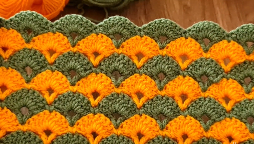 🌊 The Rhythmic Ripple: Mastering the Two-Color Scallop Shell Stitch ...